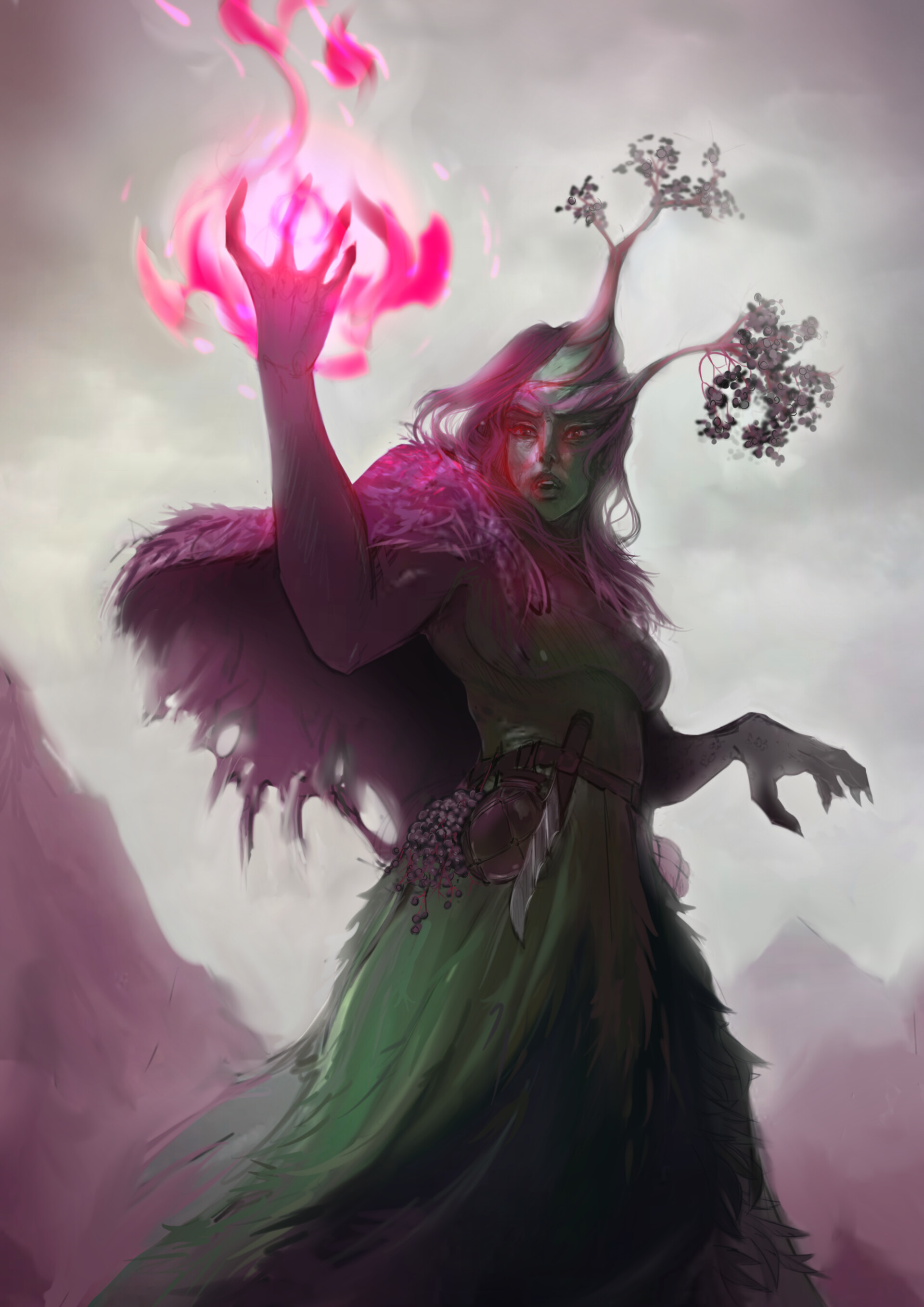 ArtStation - The elder witch - Morrígan O'Tromán