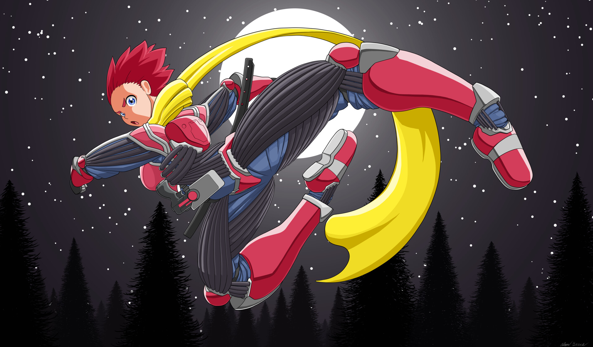 ArtStation - Flying Kick, ver. 3