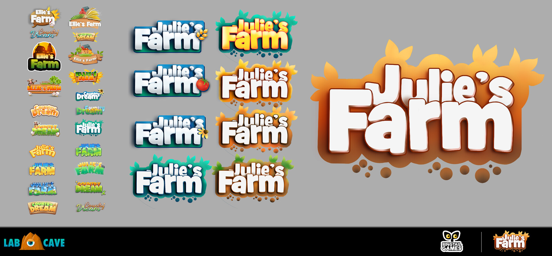 LAB CAVE - Julie's Farm - Rebranding logo and CRO assets for Google Play