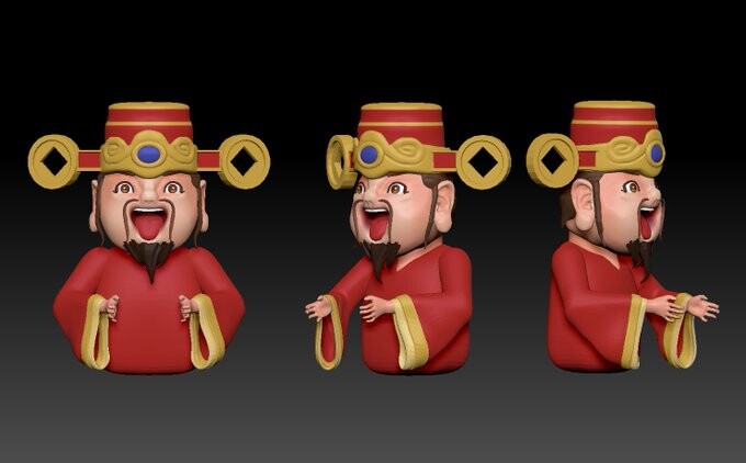 ArtStation - the God of Fortune 財神爺