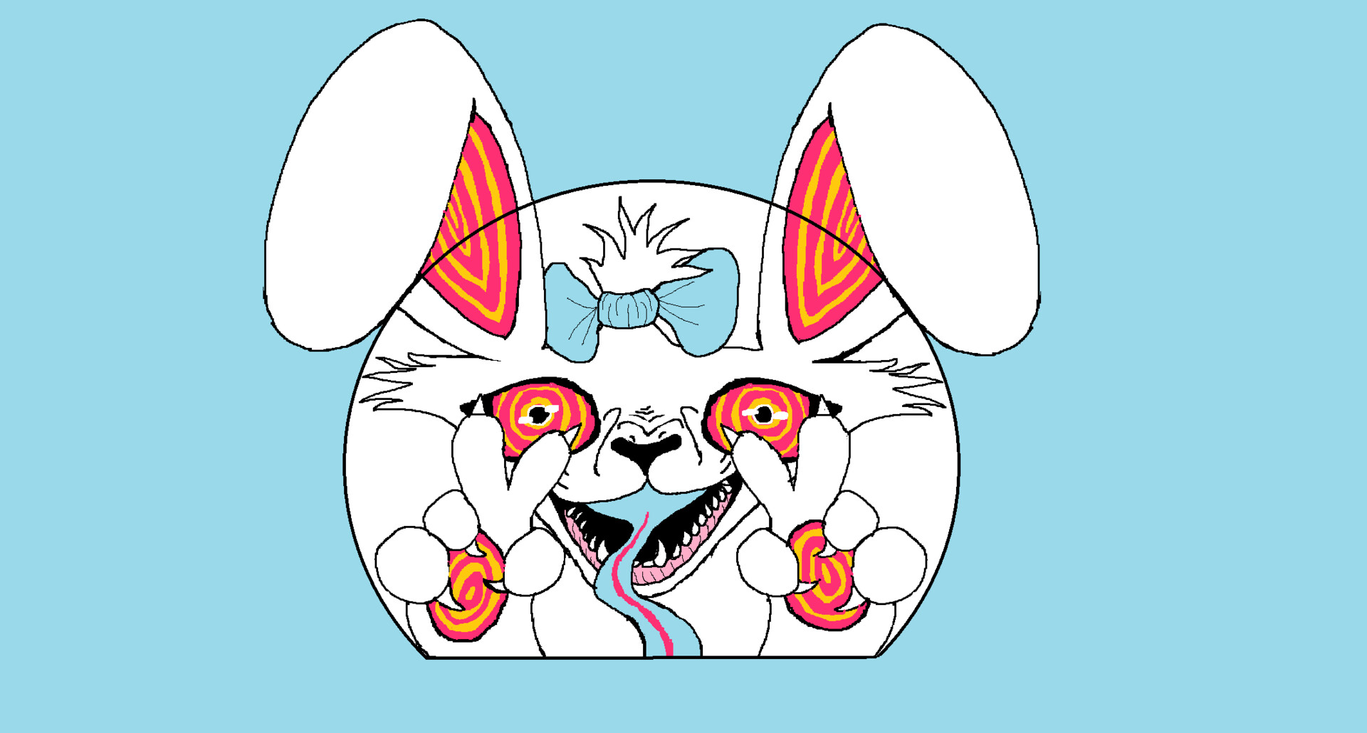 how to draw rabbit in ms paint