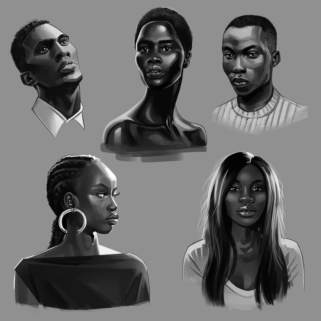 African American People Drawings