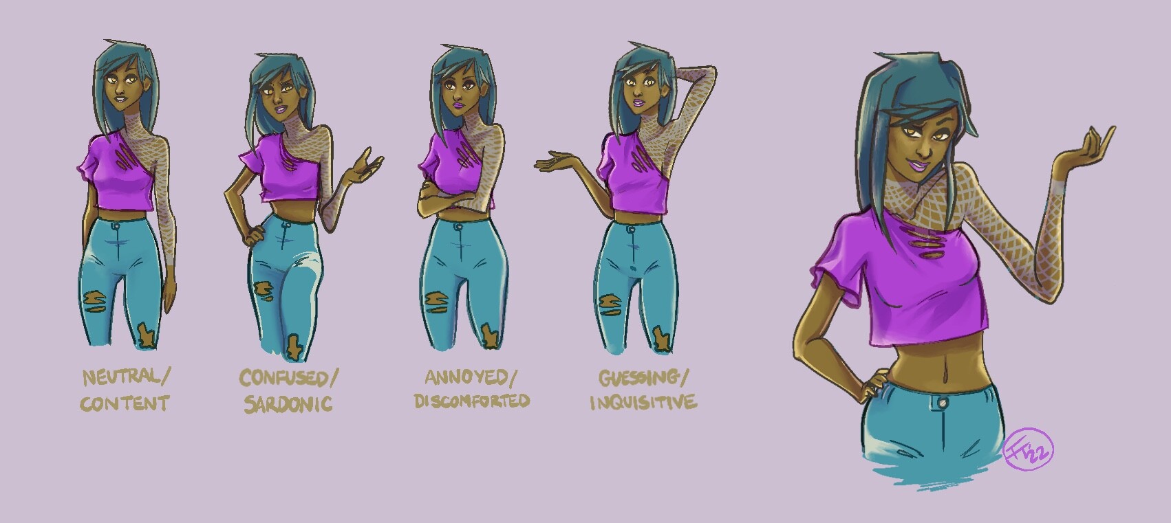 ArtStation - Mall Goth - VN Character Pose Practice