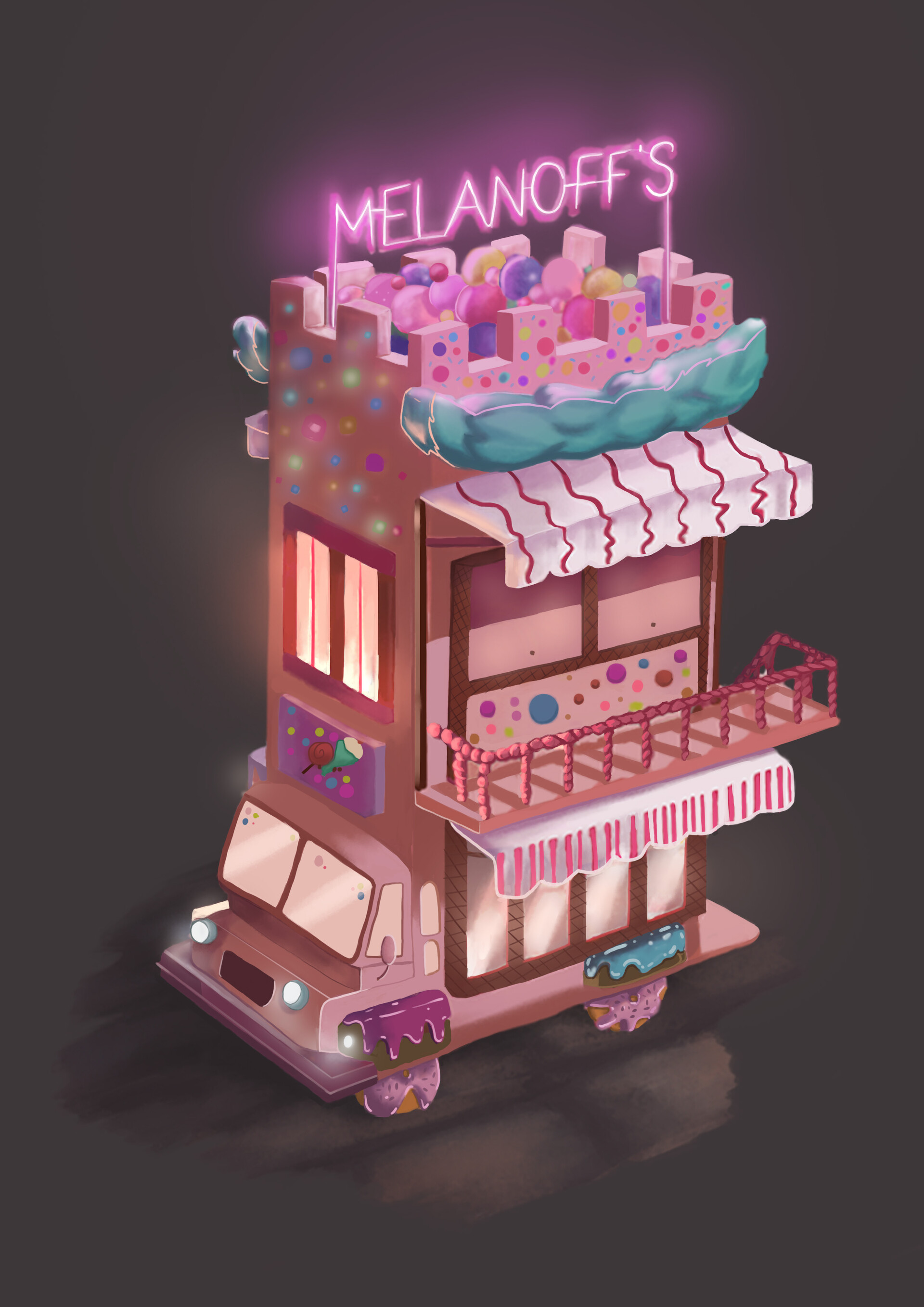 ArtStation - Melanoff's Candy Truck Concept