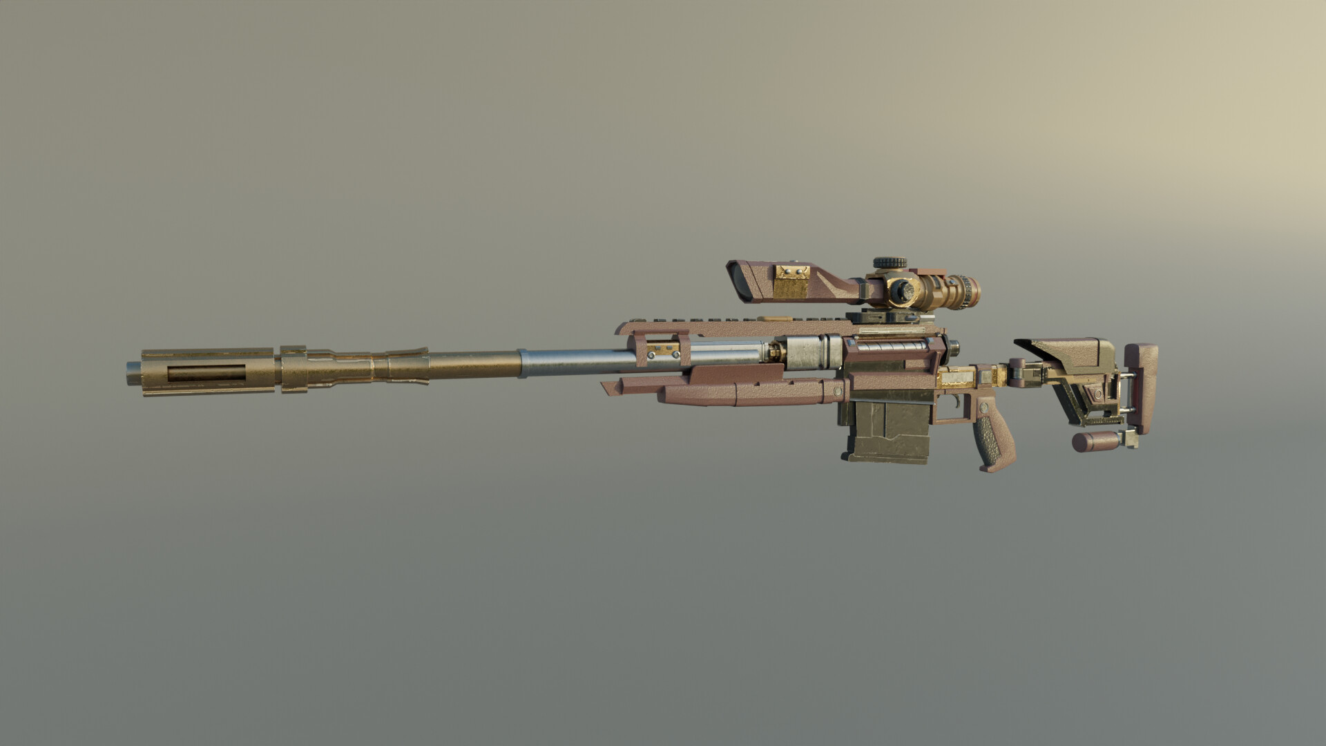 ArtStation - High Poly Sniper, remake of the BO3 sniper.