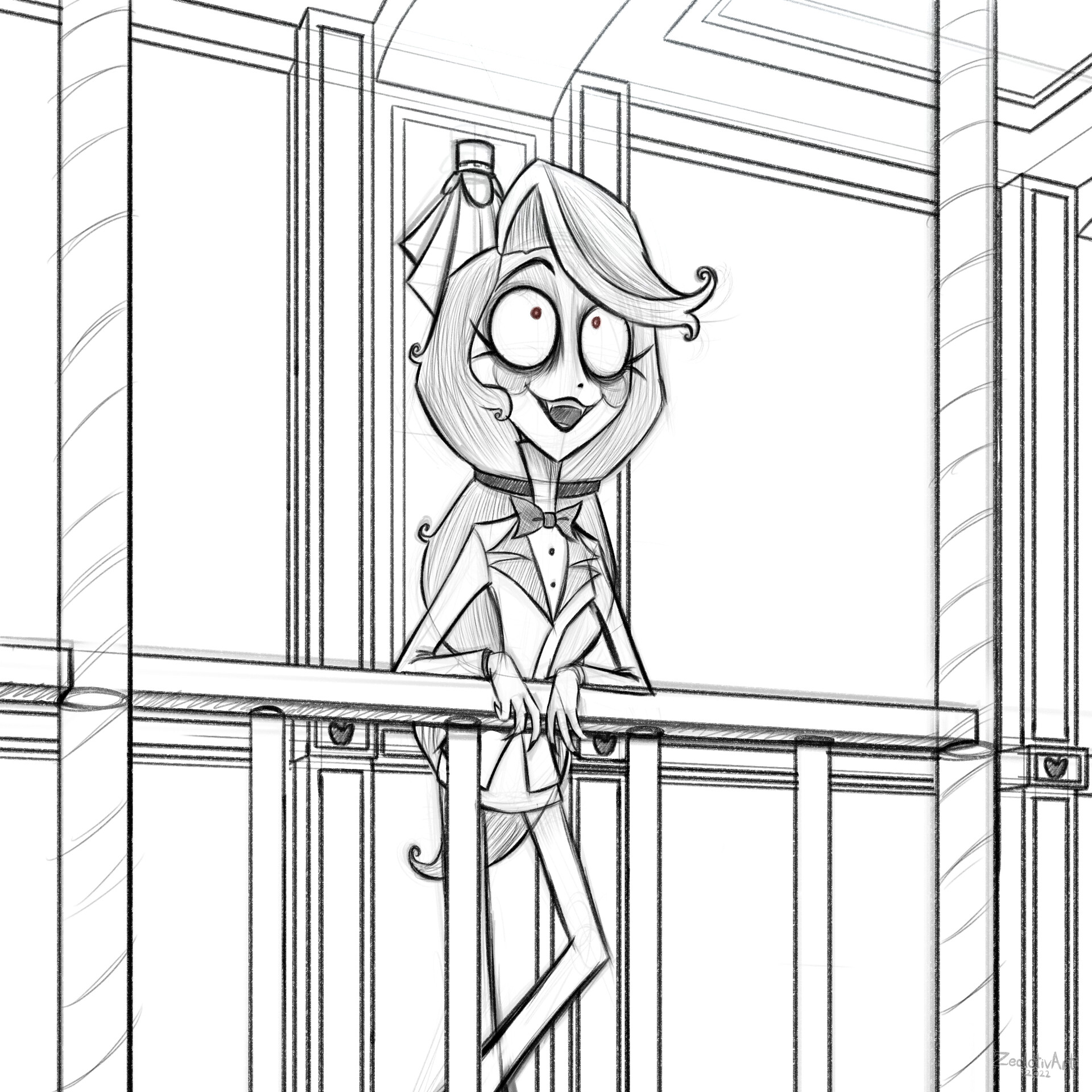 charlie coloring page hazbin hotel