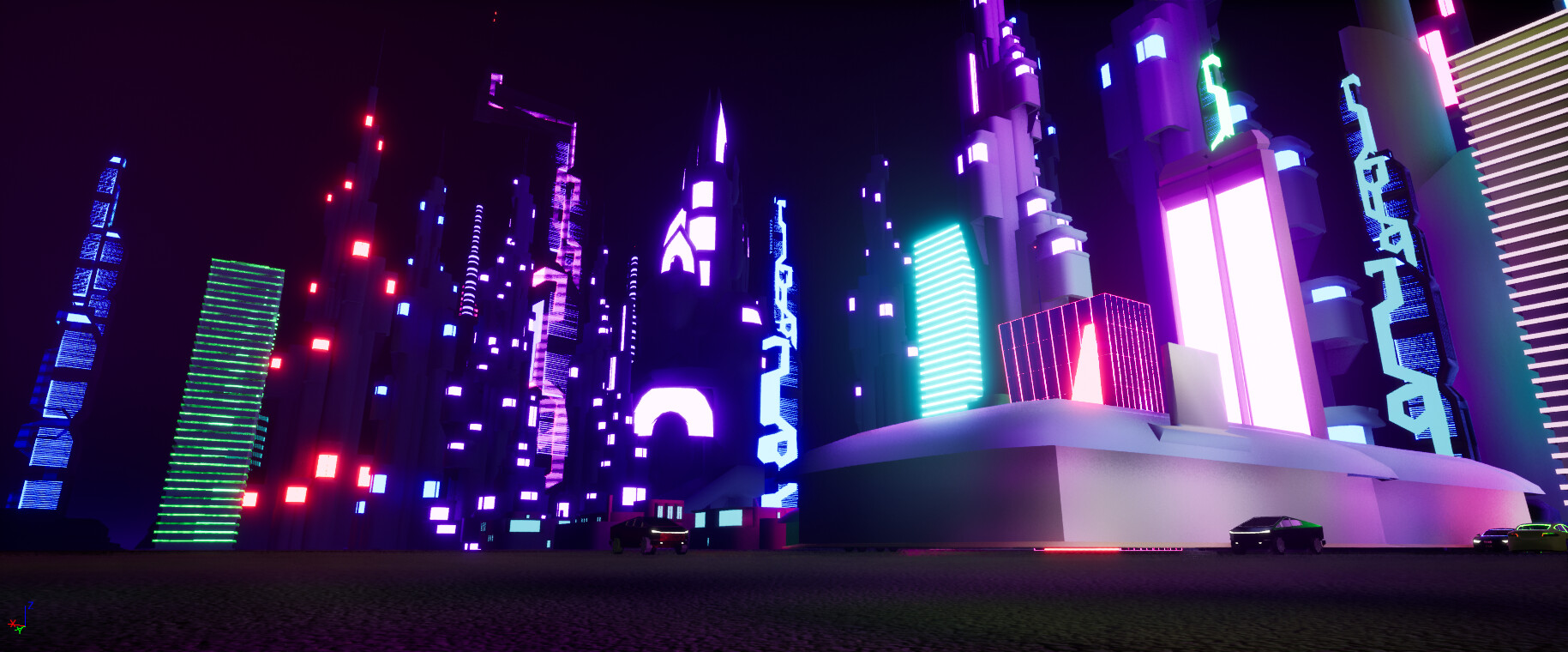 ArtStation - Unreal Engine Neon City Environment