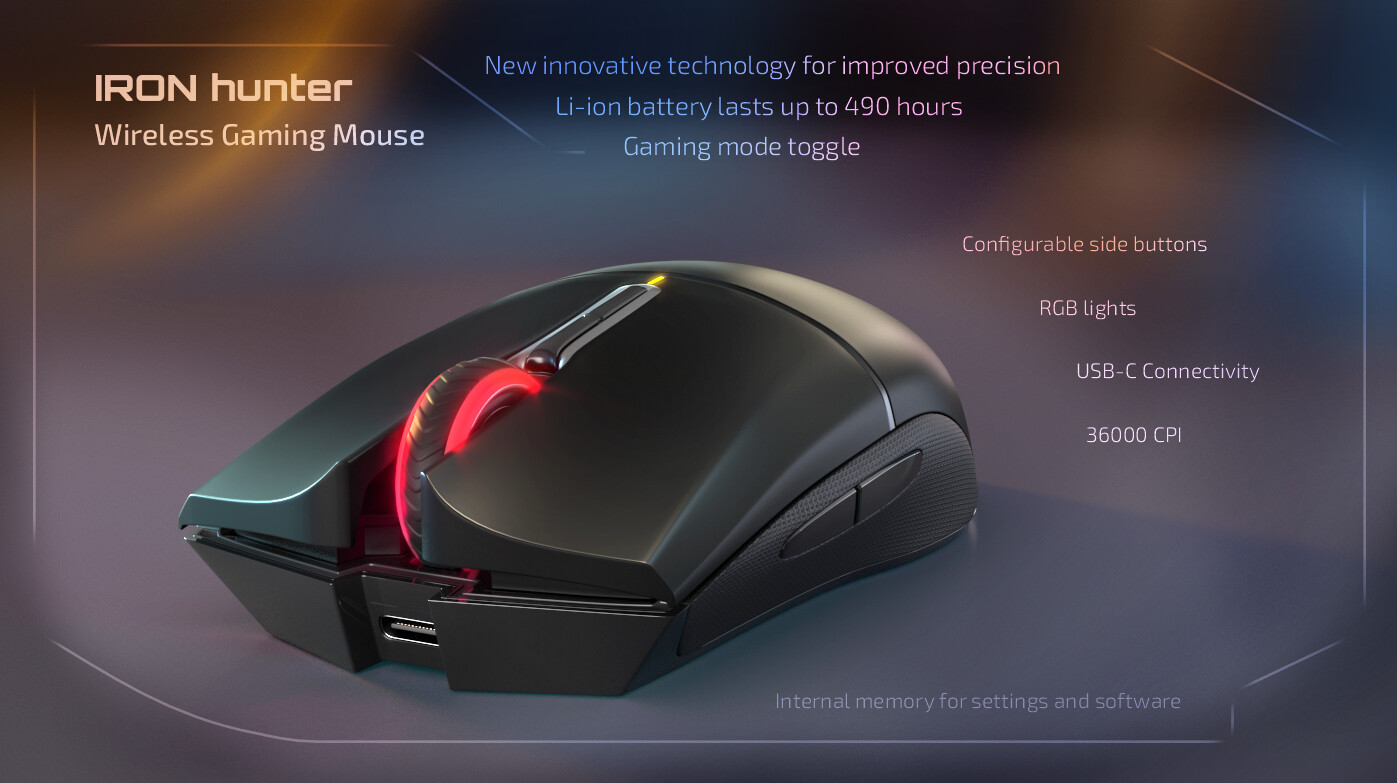 ArtStation - IRON Hunter Gaming Mouse