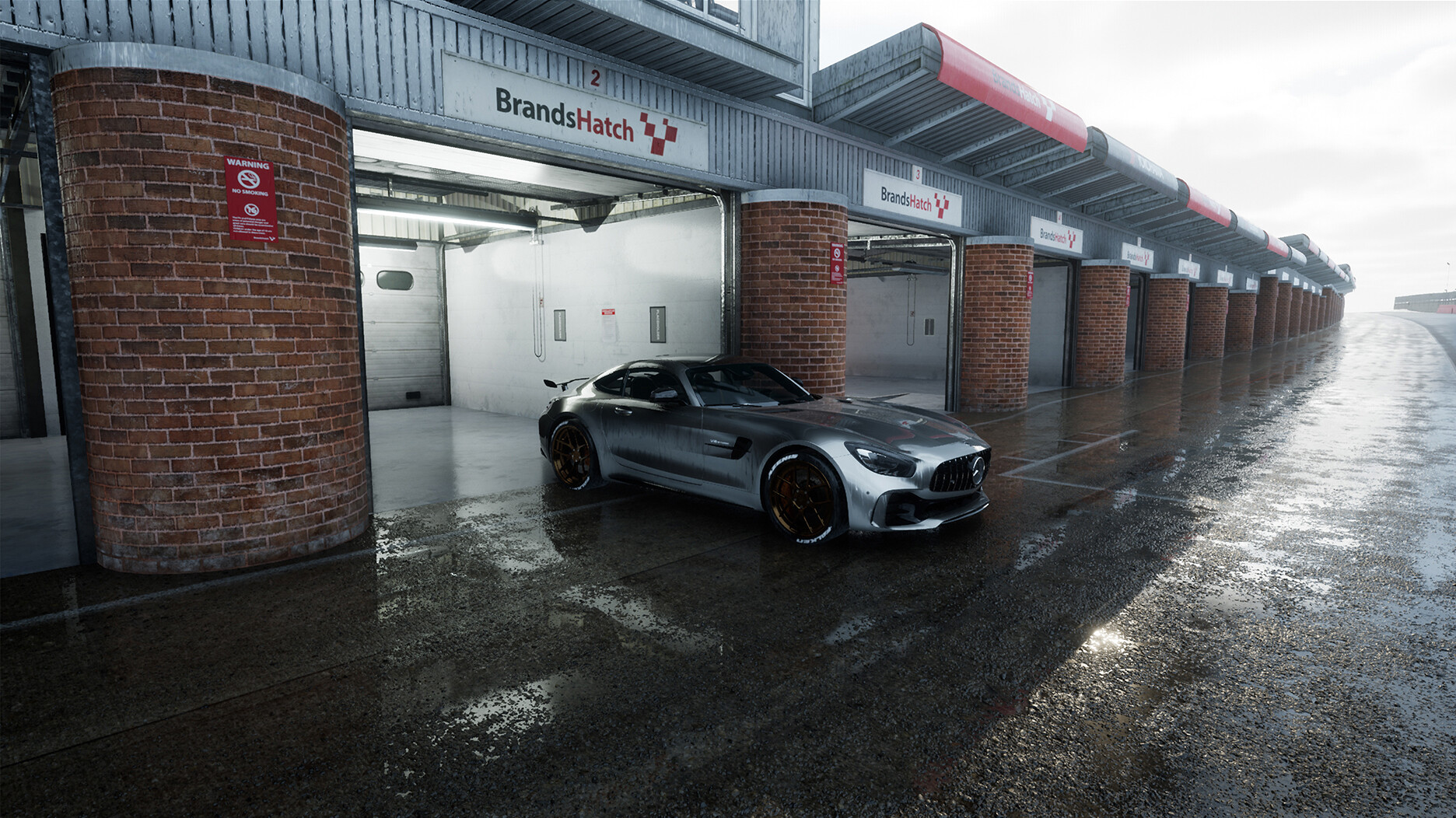 Paolo Boissel - Unreal Engine 4 race track surface wetness and puddles