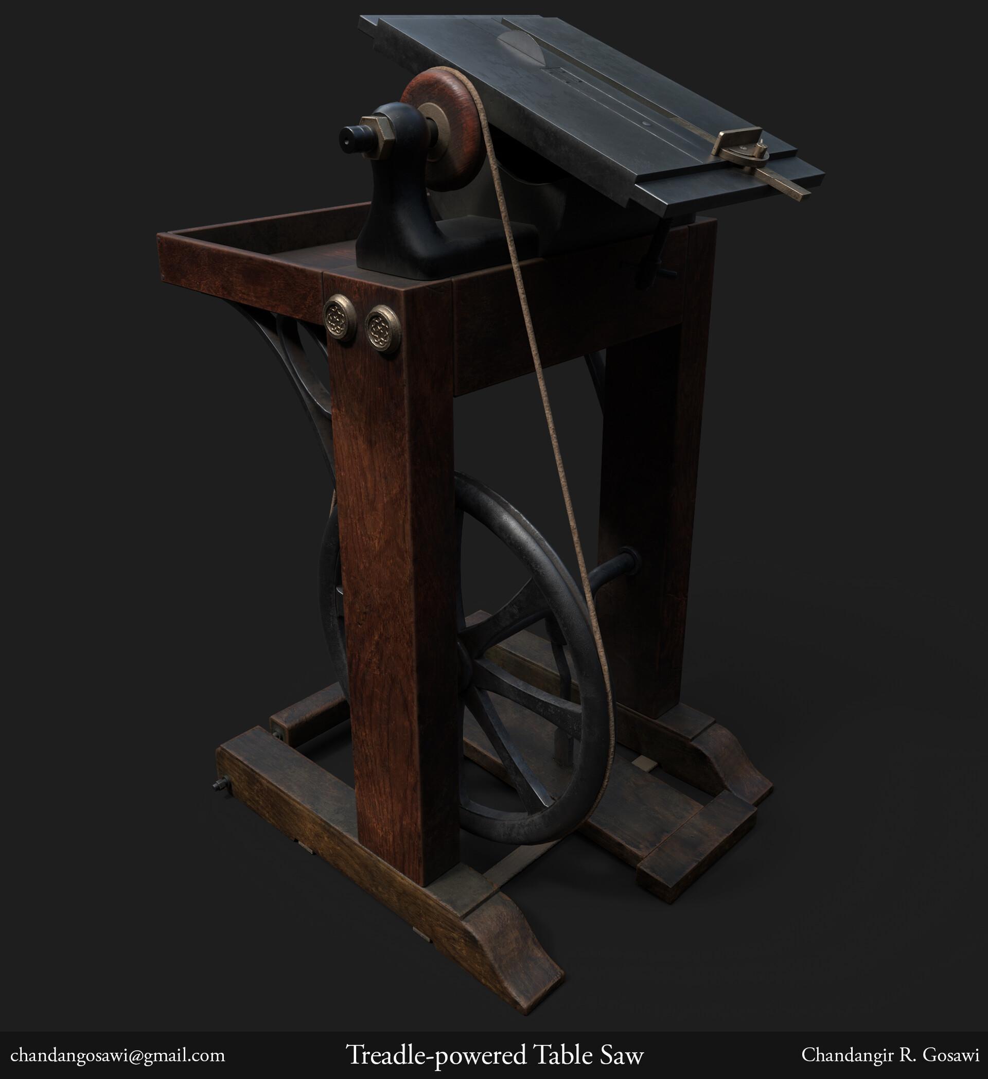 ArtStation - Treadle-powered Table Saw