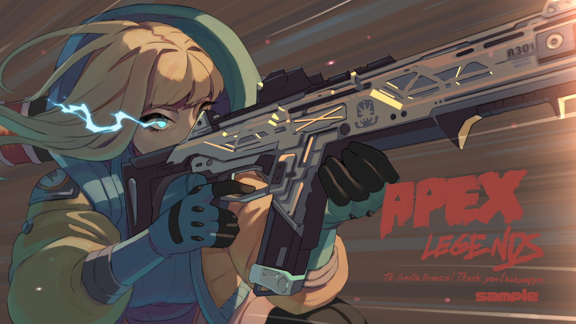 ArtStation - Commission.Apex Legends,Wattson artwork.