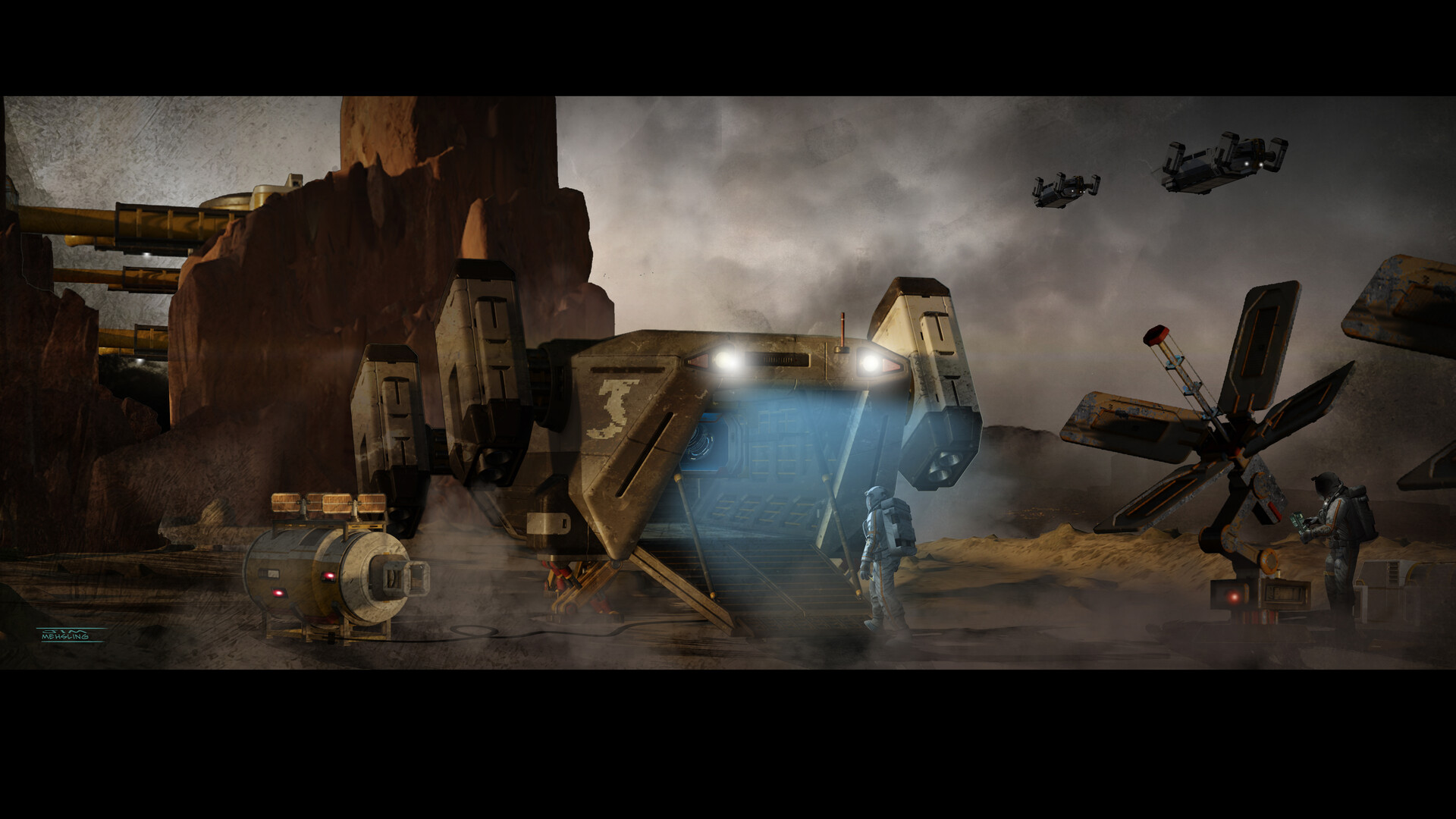 ArtStation - Mission to Minerva- Satellite Maintenance