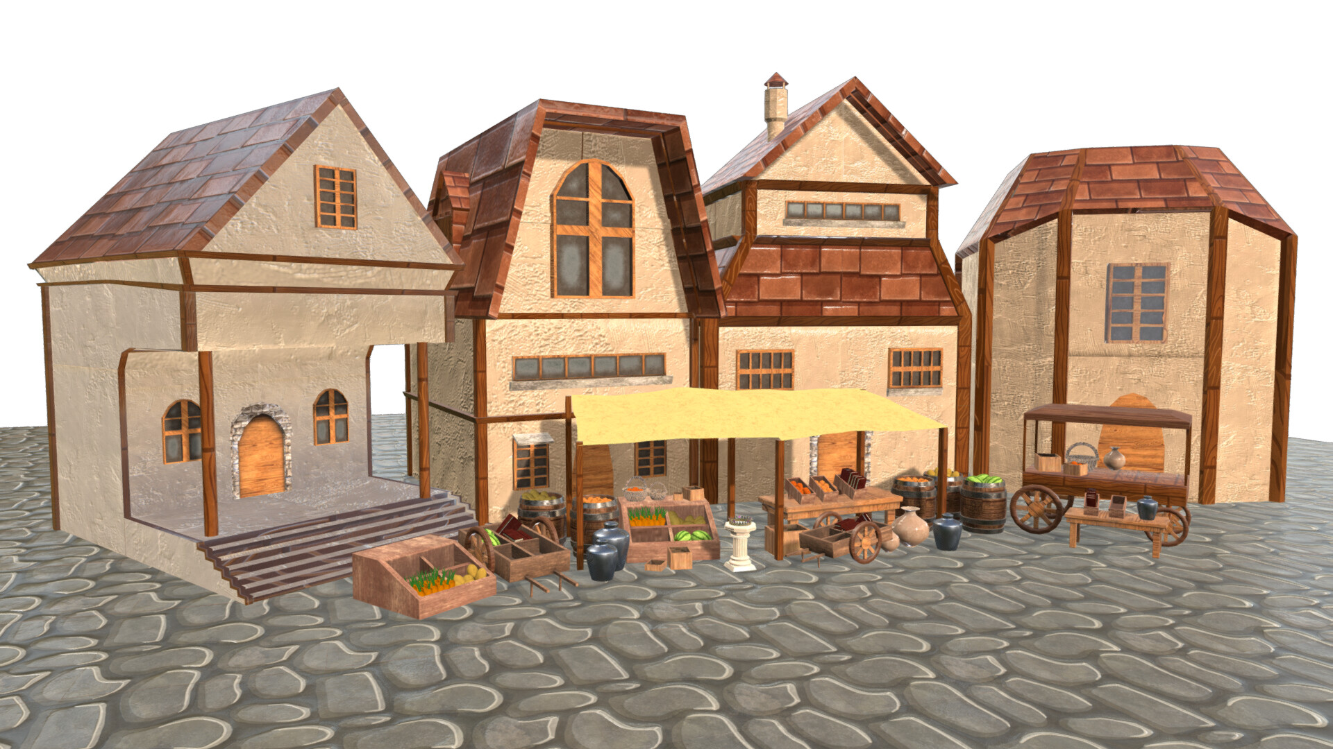 ArtStation - 3D Modeled and Textured Village