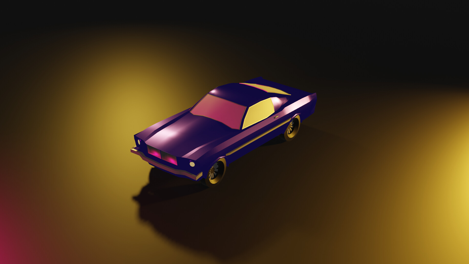 ArtStation - Low Poly 1965 Mustang