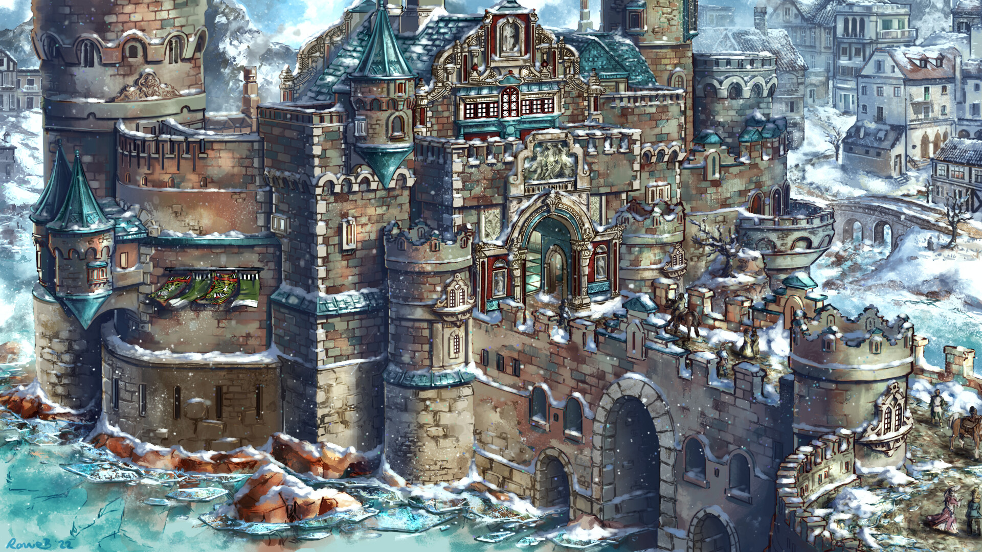 ArtStation - Snowy castle