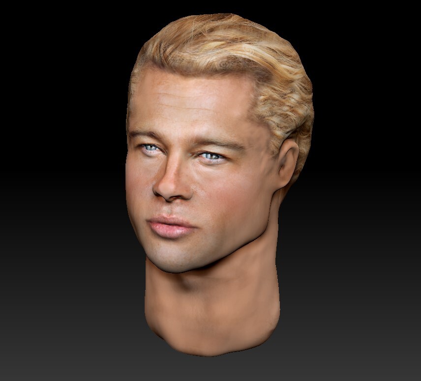 ArtStation - Brad Pitt Head Sculpt