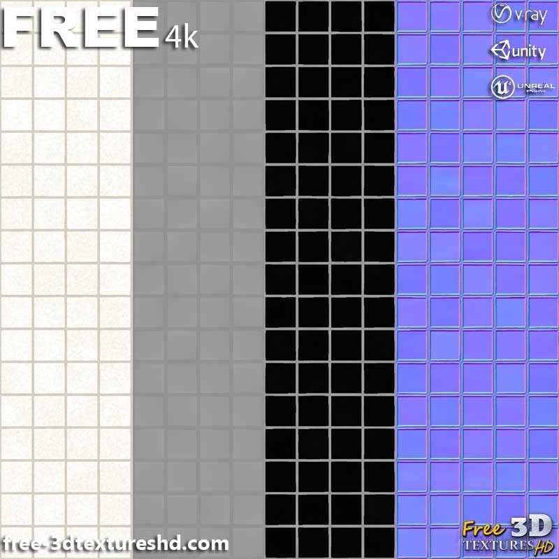 PBR Textures Free Download - White Ceramic Tiles 3d Texture PBR High ...