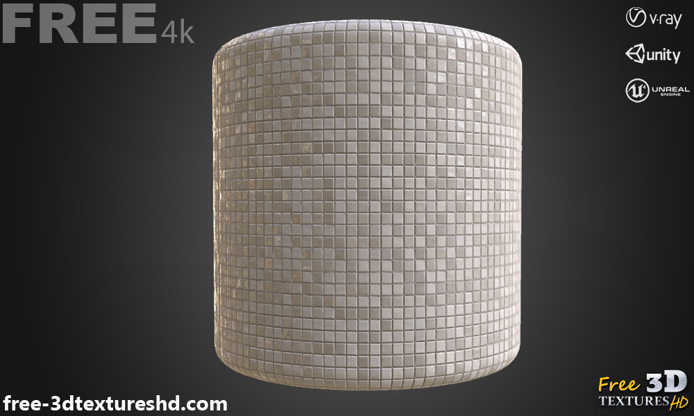 PBR Textures Free Download - White Ceramic Tiles 3d Texture PBR High ...
