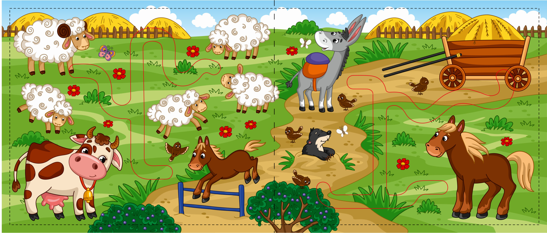 ArtStation - Illustrations for a children's book about animals on the farm