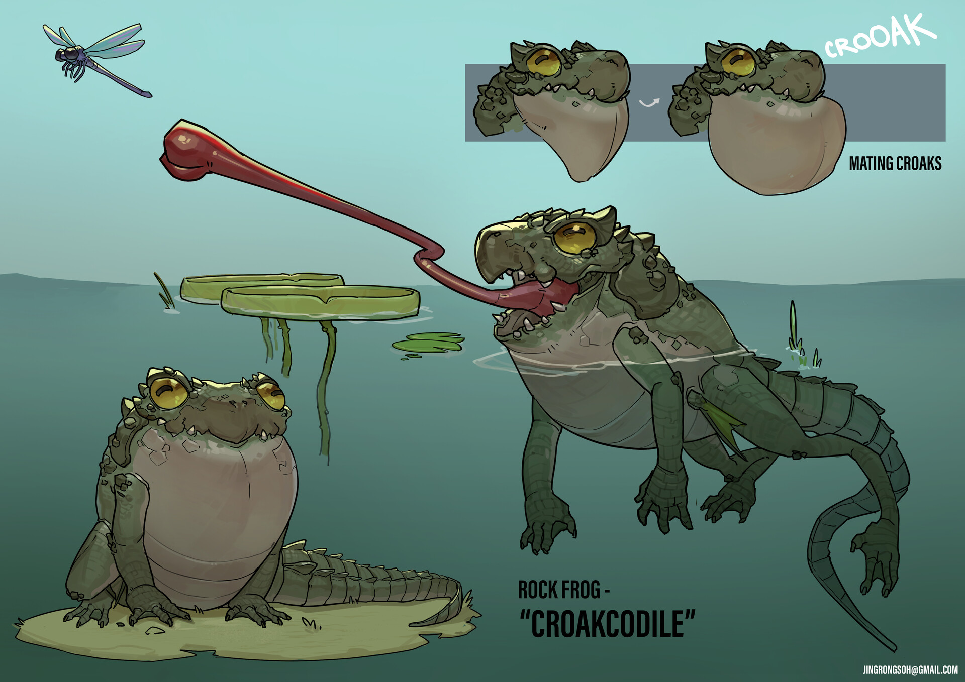 ArtStation - CROAKODILE - creature life cycle project