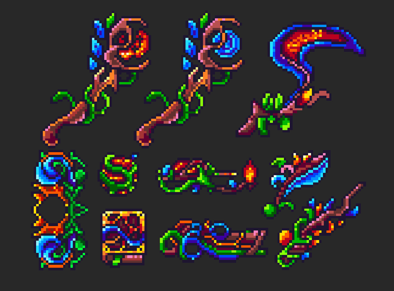 ArtStation - Elemental Style Magic Weapon Icons