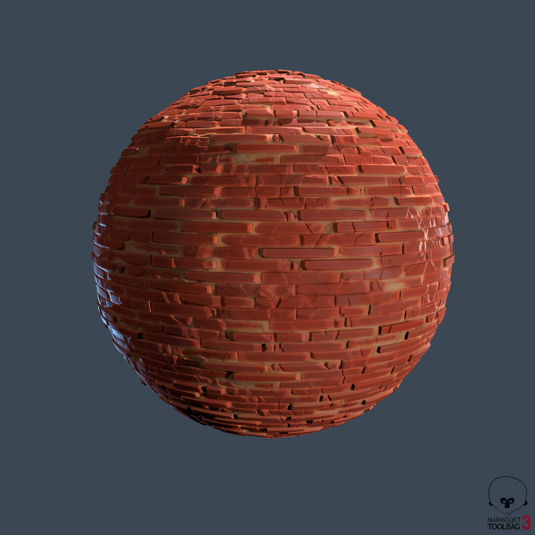 ArtStation - Stylized Brick Wall