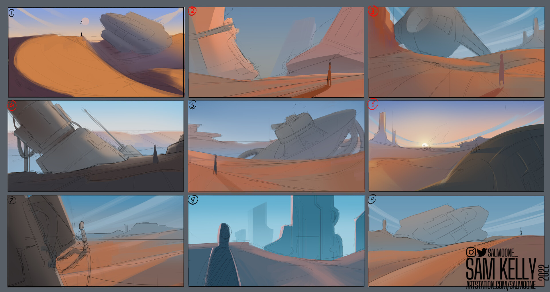 Sam Kelly - Desert Structures - Digital Painting Major Project 2