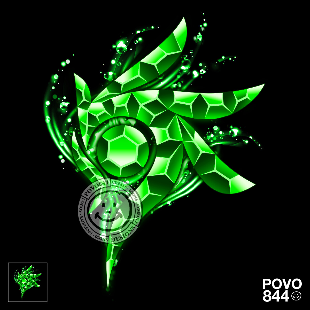 POVO844 - Air Crystal Emblem