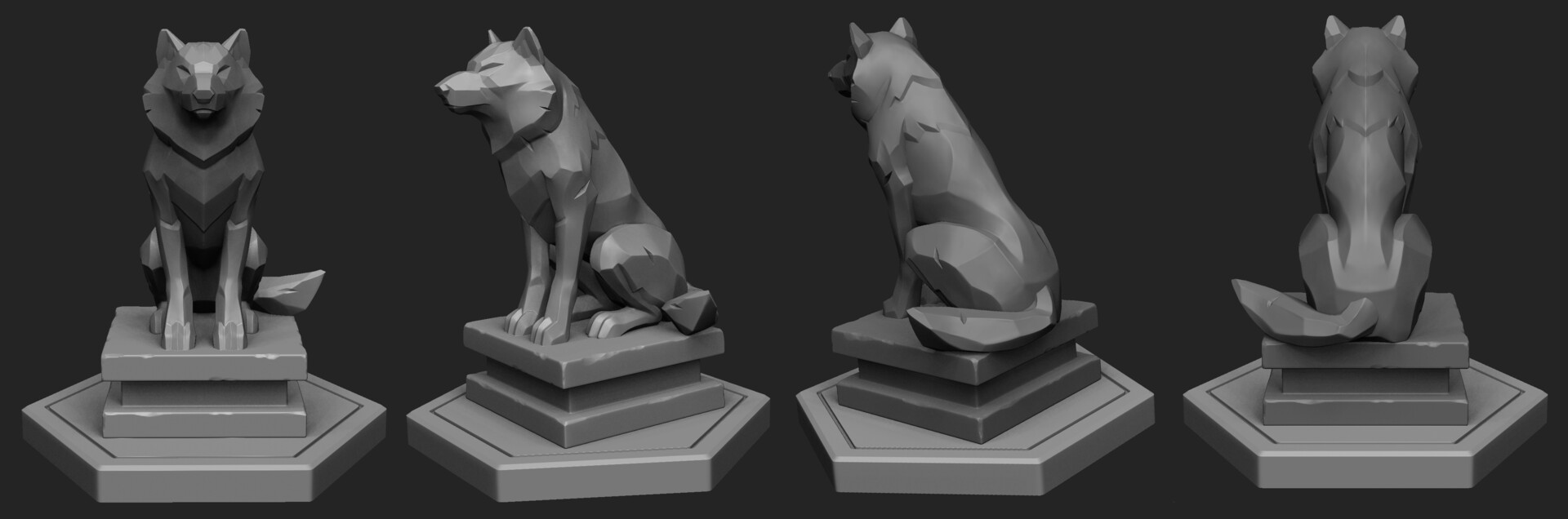ArtStation - Wolf Monument