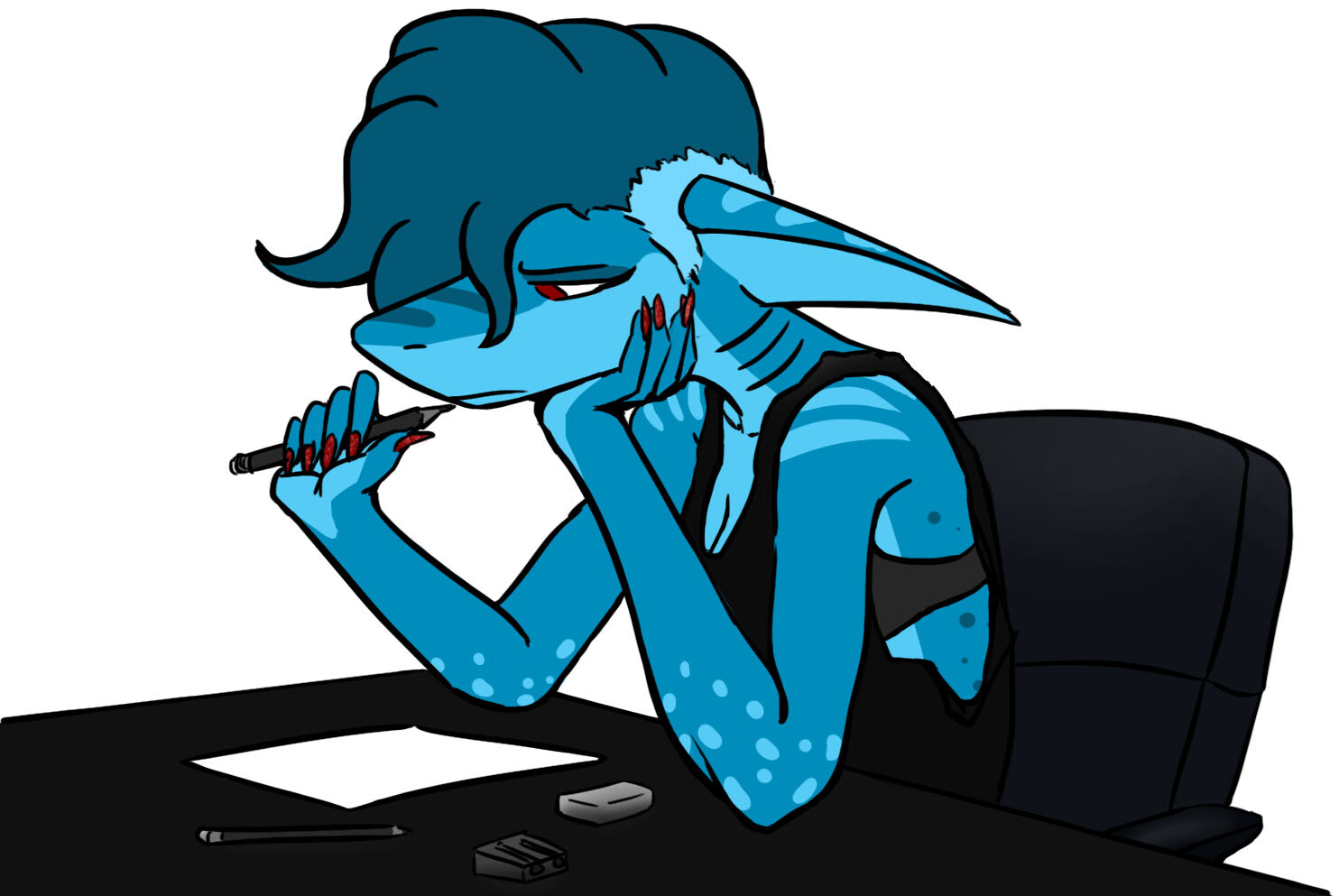 how to draw anthro sharks