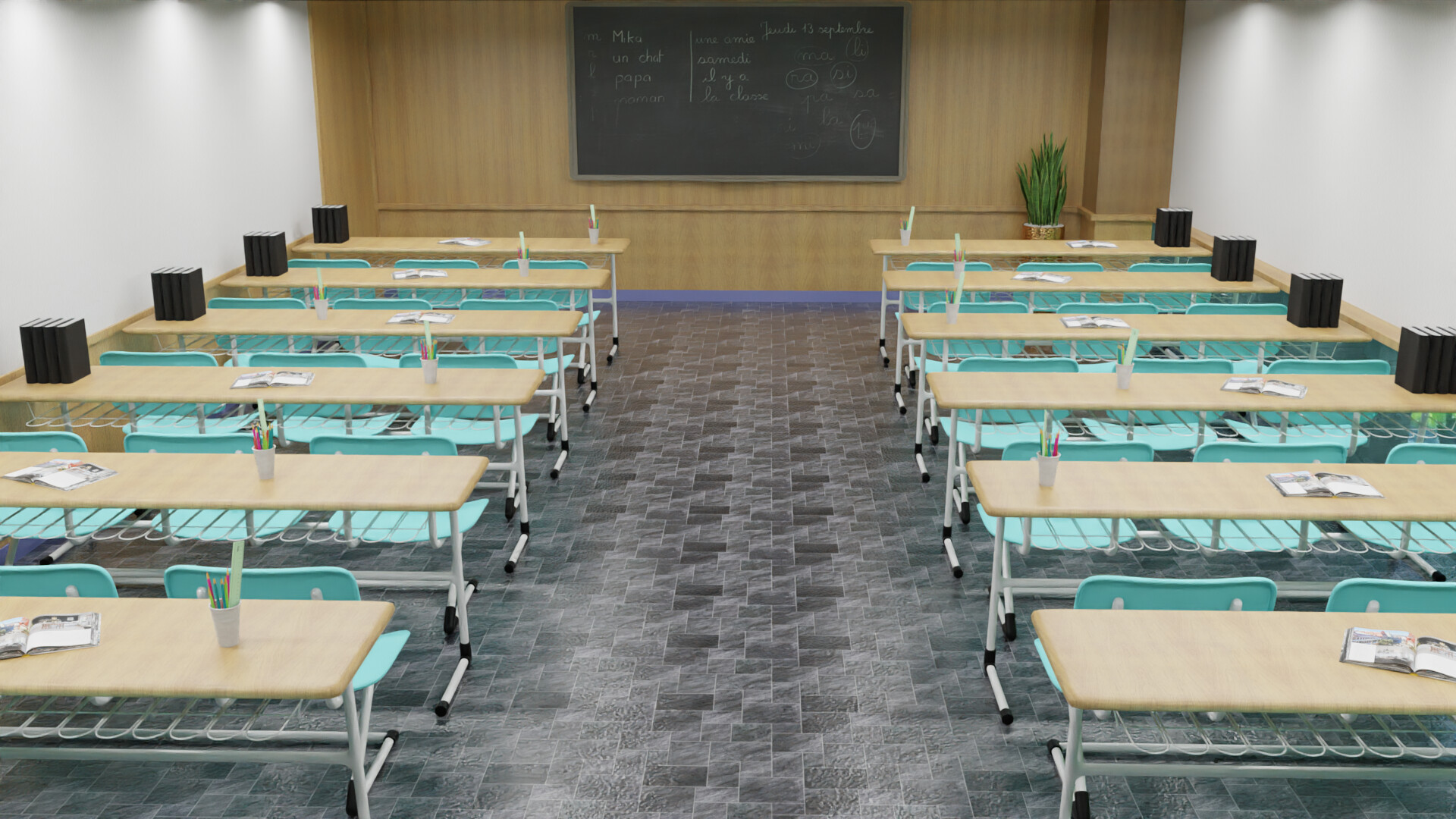 ArtStation - Classroom Interior