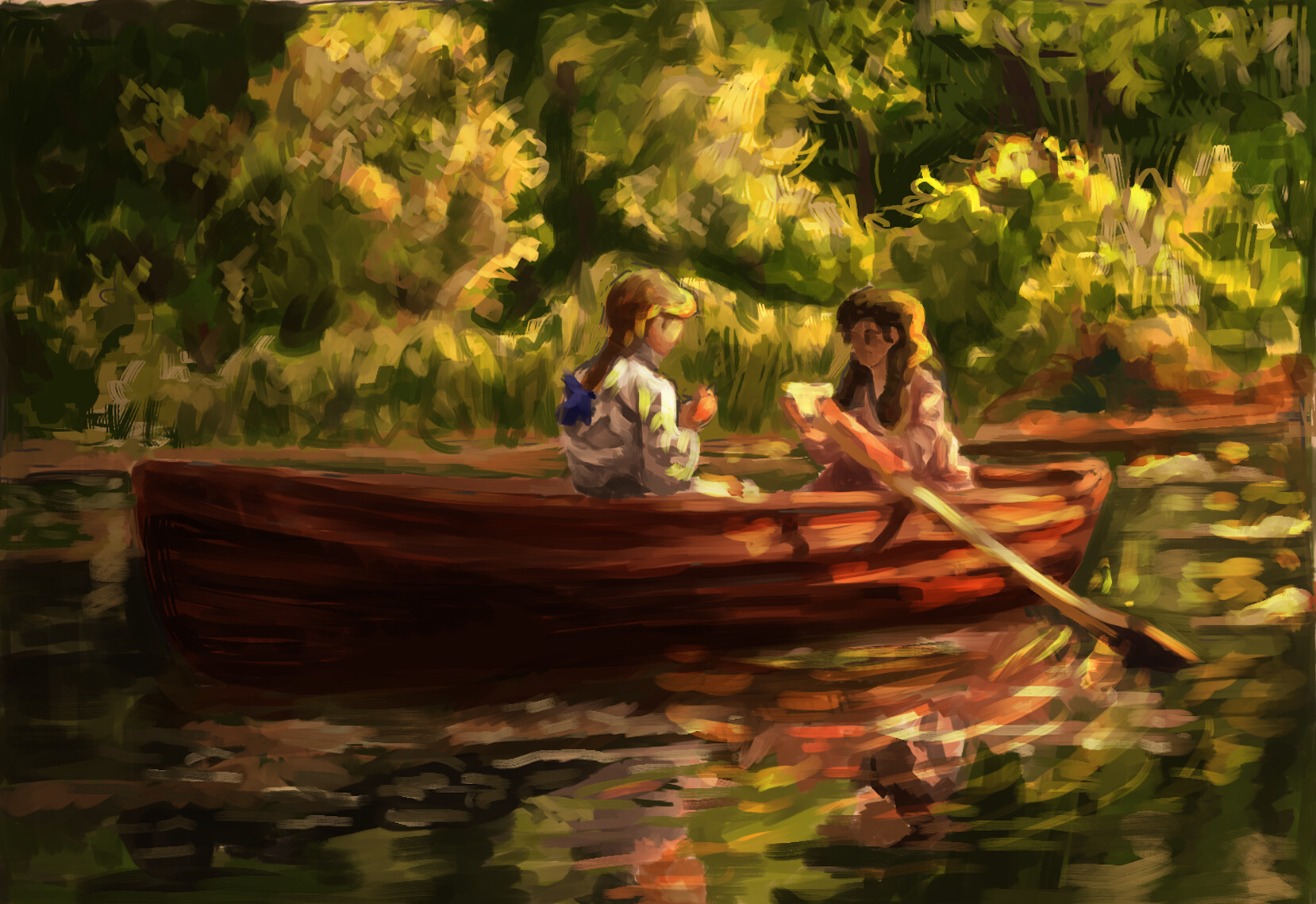 ArtStation - Lighting Study of Girls in Boat