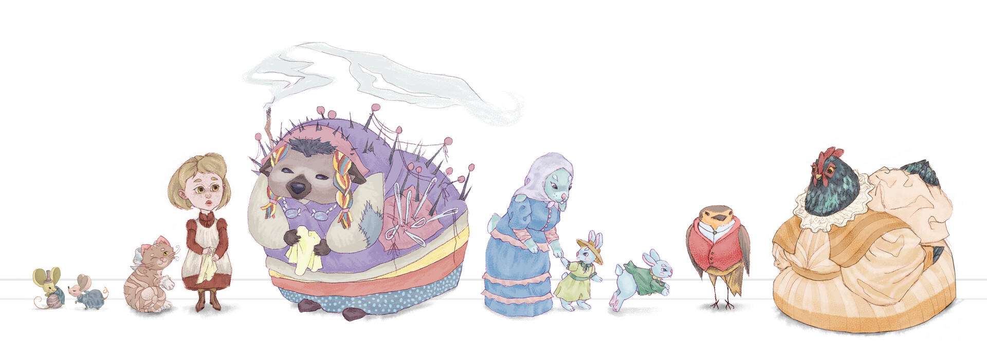 ArtStation - Character design for "The Tale of Mrs. Tiggy-Winkle"