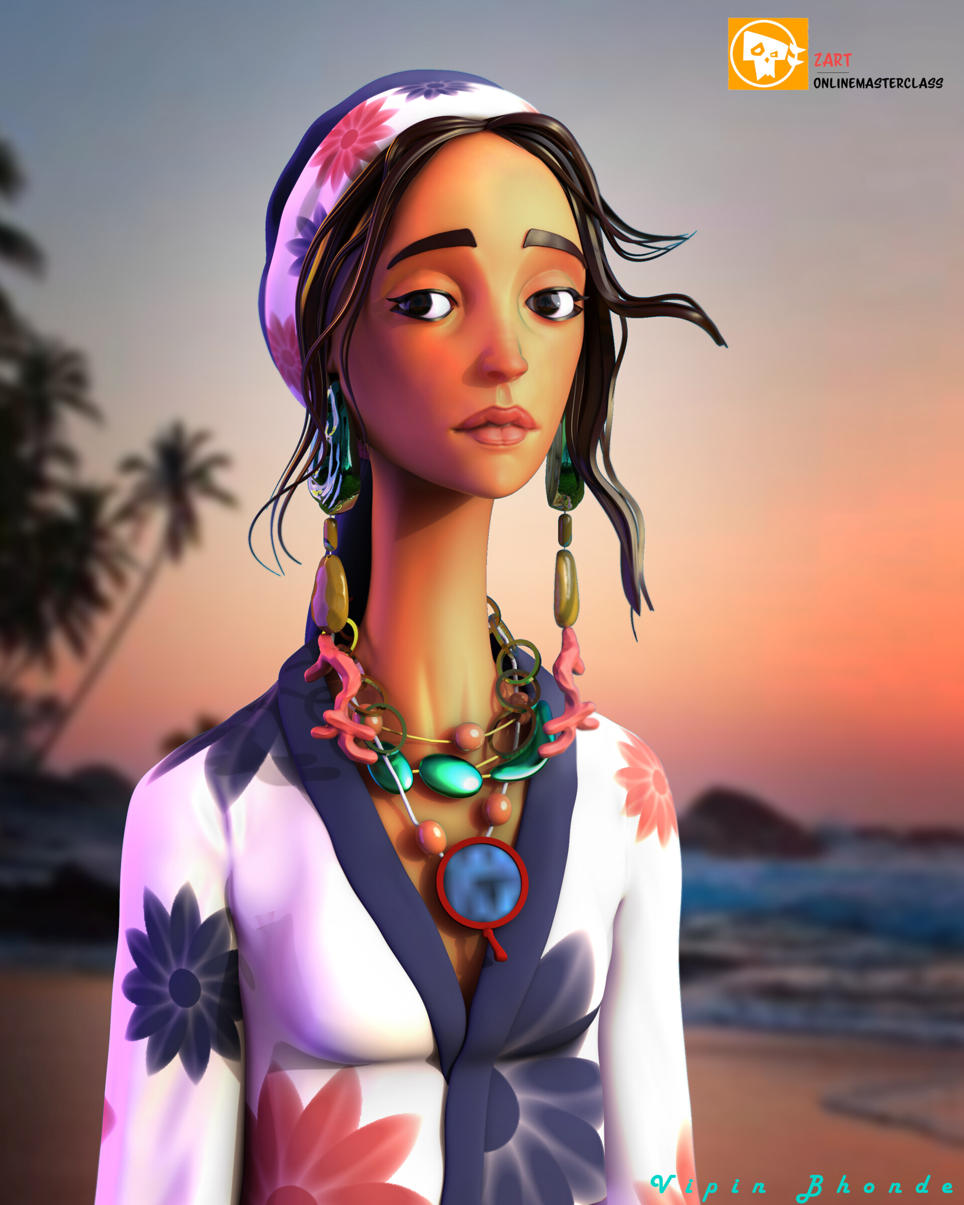ArtStation - Sunrise-Stylised 3D Portrait