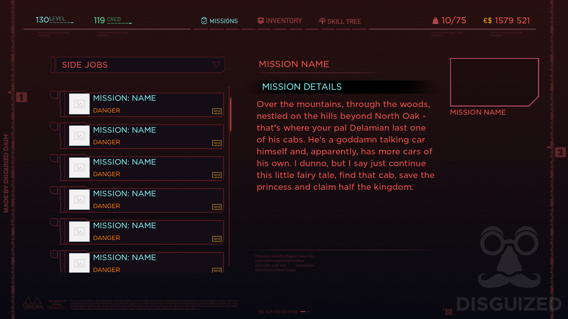𝕯𝖎𝖘𝖌𝖚𝖎𝖘𝖊𝖉𝕯𝖆𝖘𝖍 - Cyberpunk UI