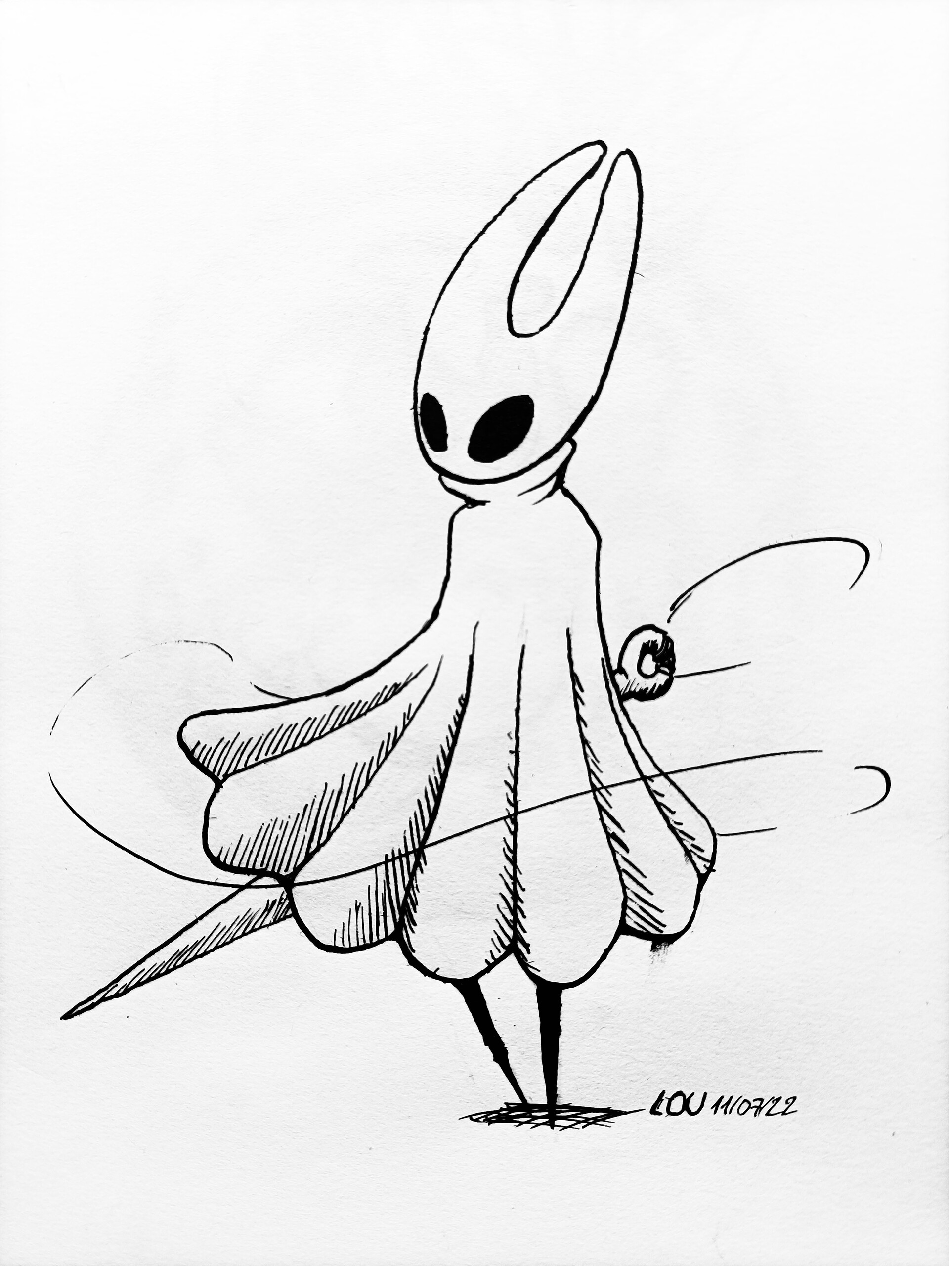 how to draw hollow knight hornet