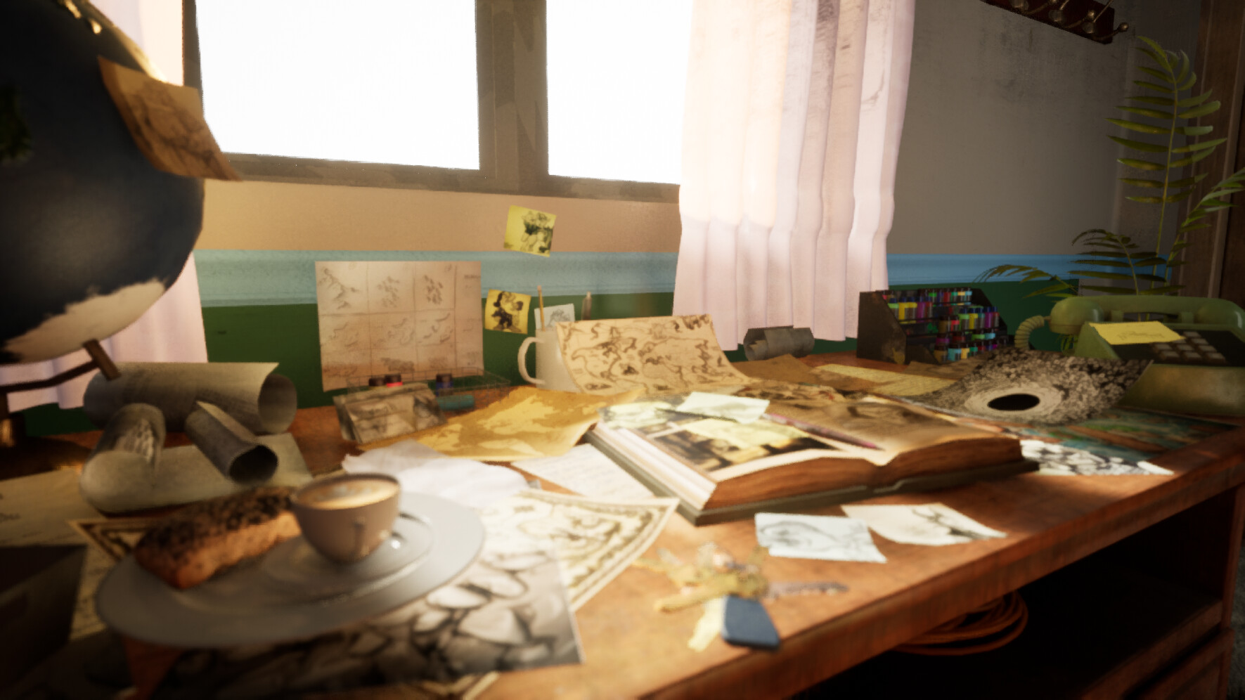 ArtStation - Artist Desk, always messy.