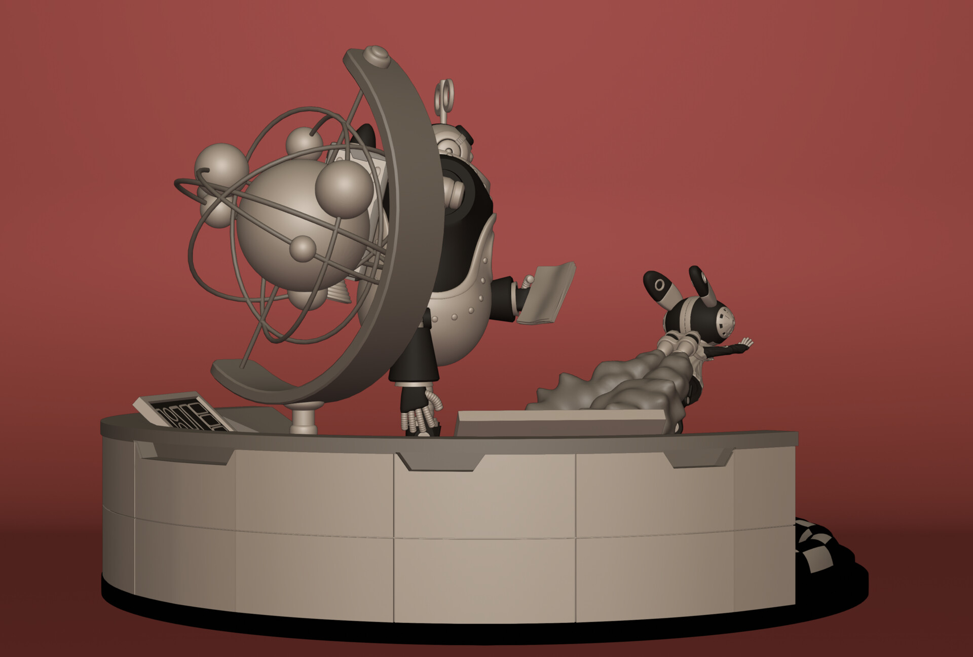 Gabriel Parra - ONE PIECE VEGAPUNK PYTHAGORAS AND EDISON FIGURE SCULPT