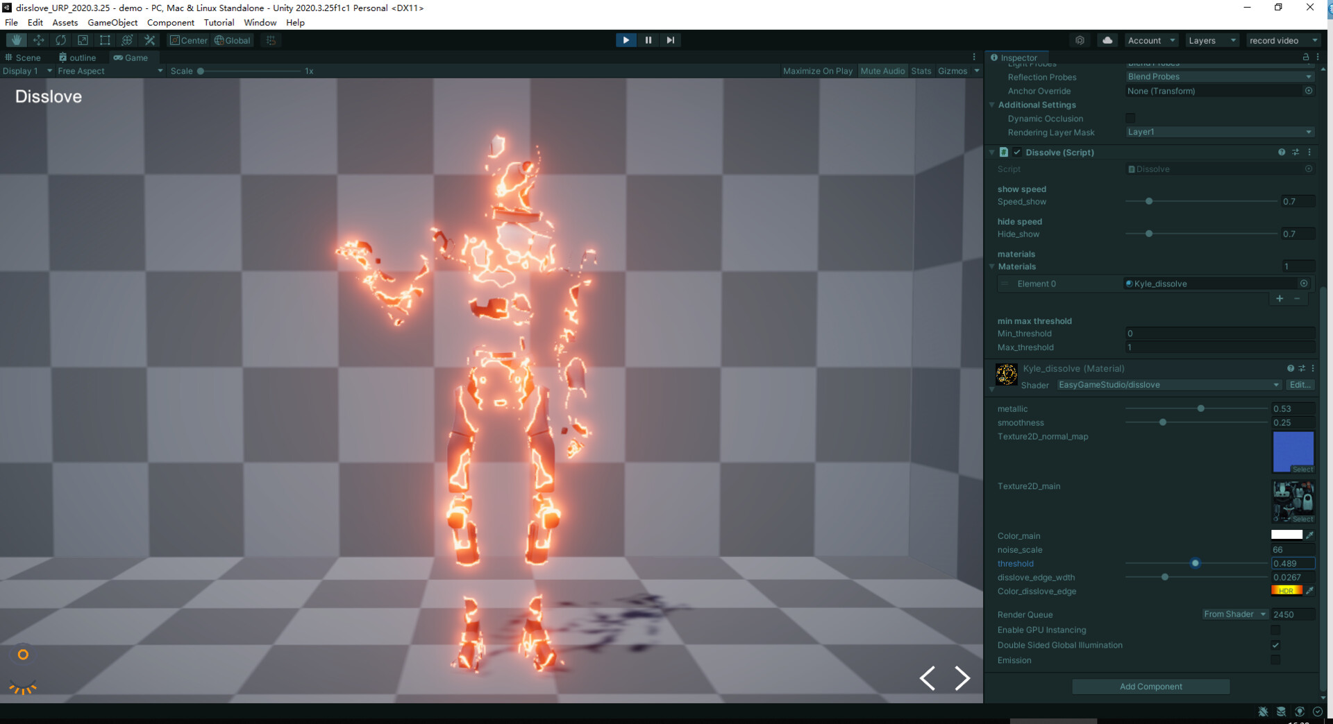 Easy Game Studio - Unity VFX - Disslove Effect - Downloadable