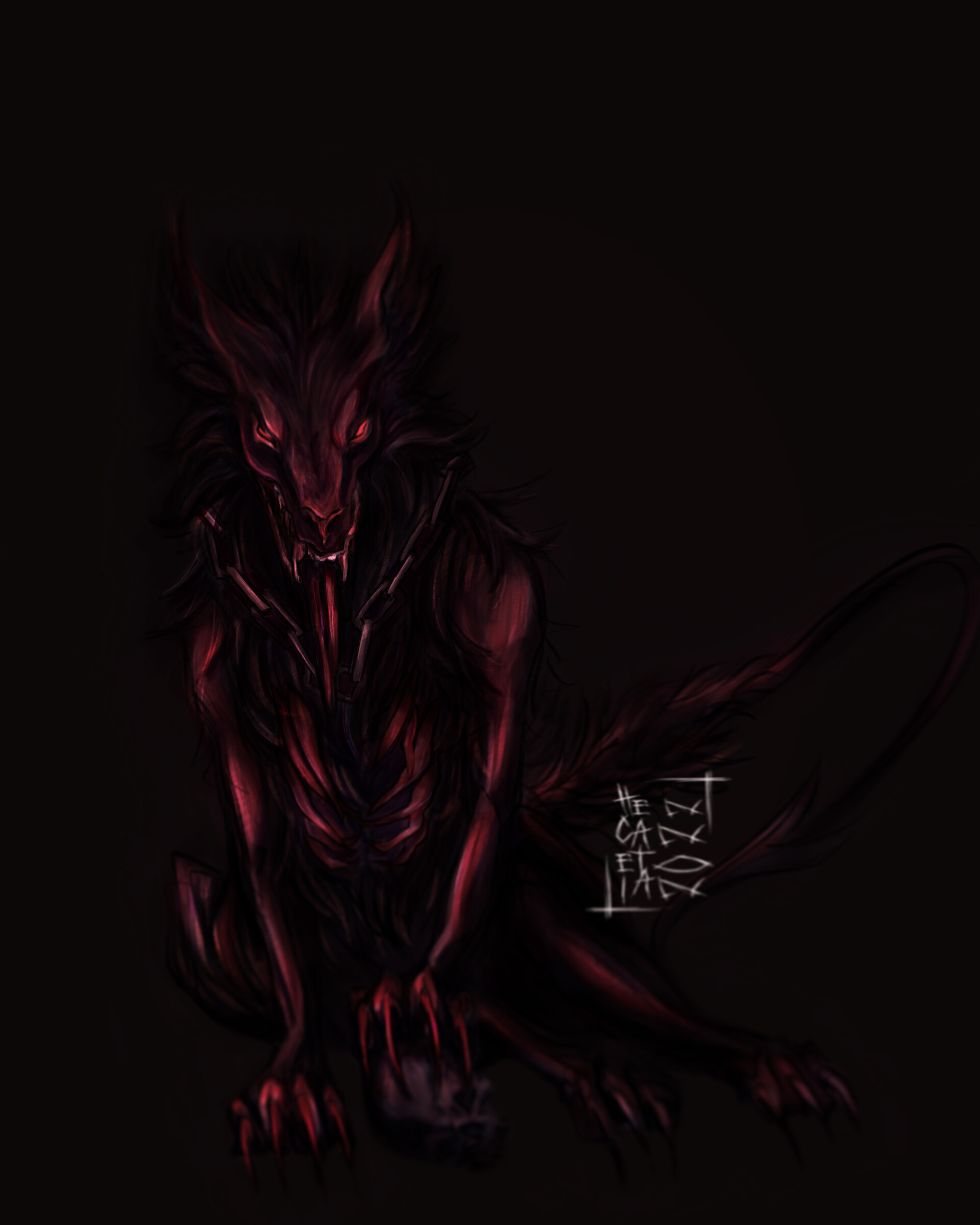 Demon Wolf With Wings