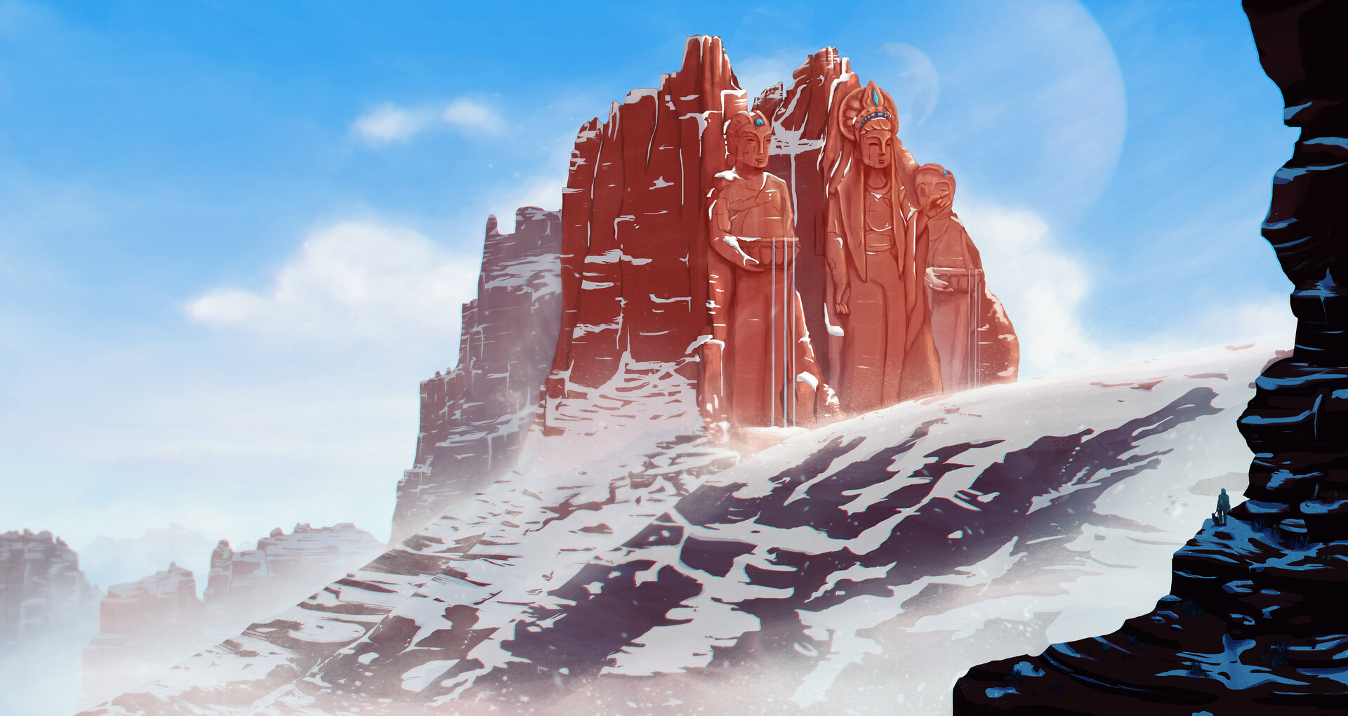 ArtStation - Red Snow Desert