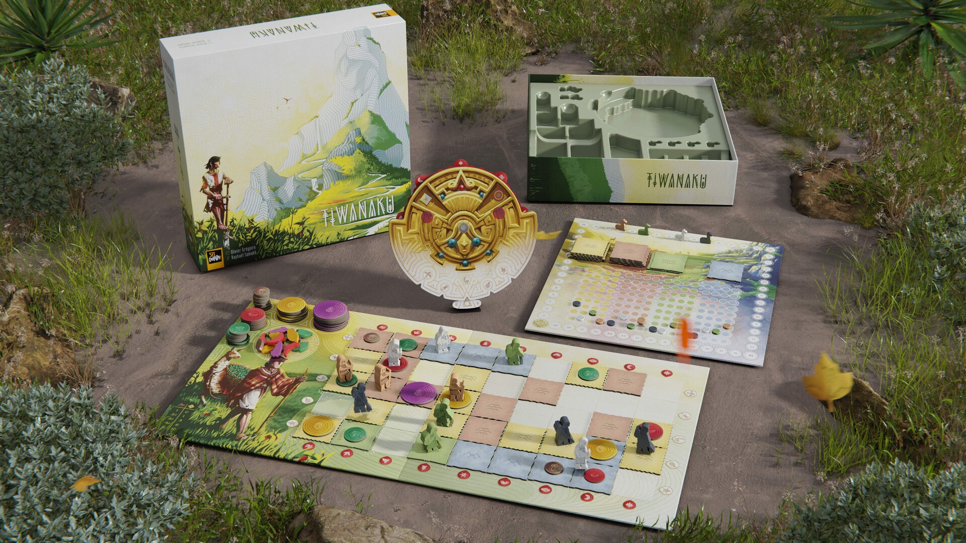 ArtStation - Commission 'Tiwanaku' Boardgame - Kickstarter project