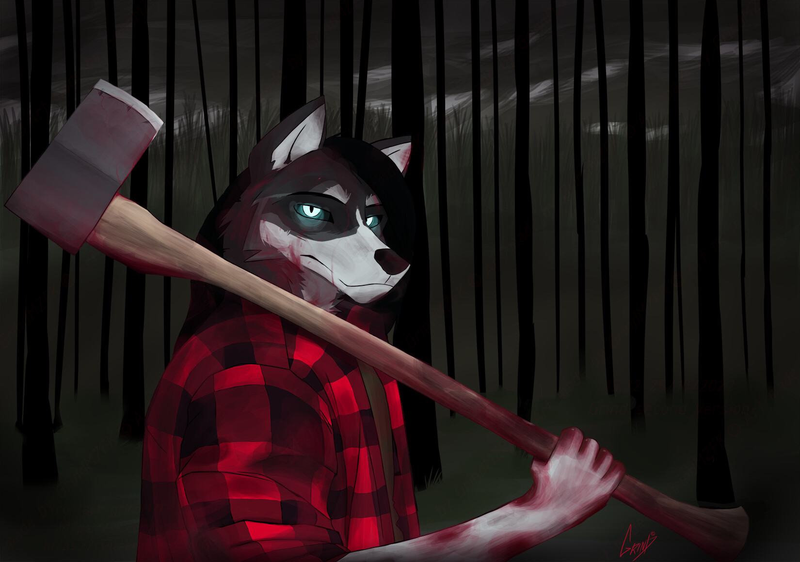 ArtStation - In forest (blood vers.)