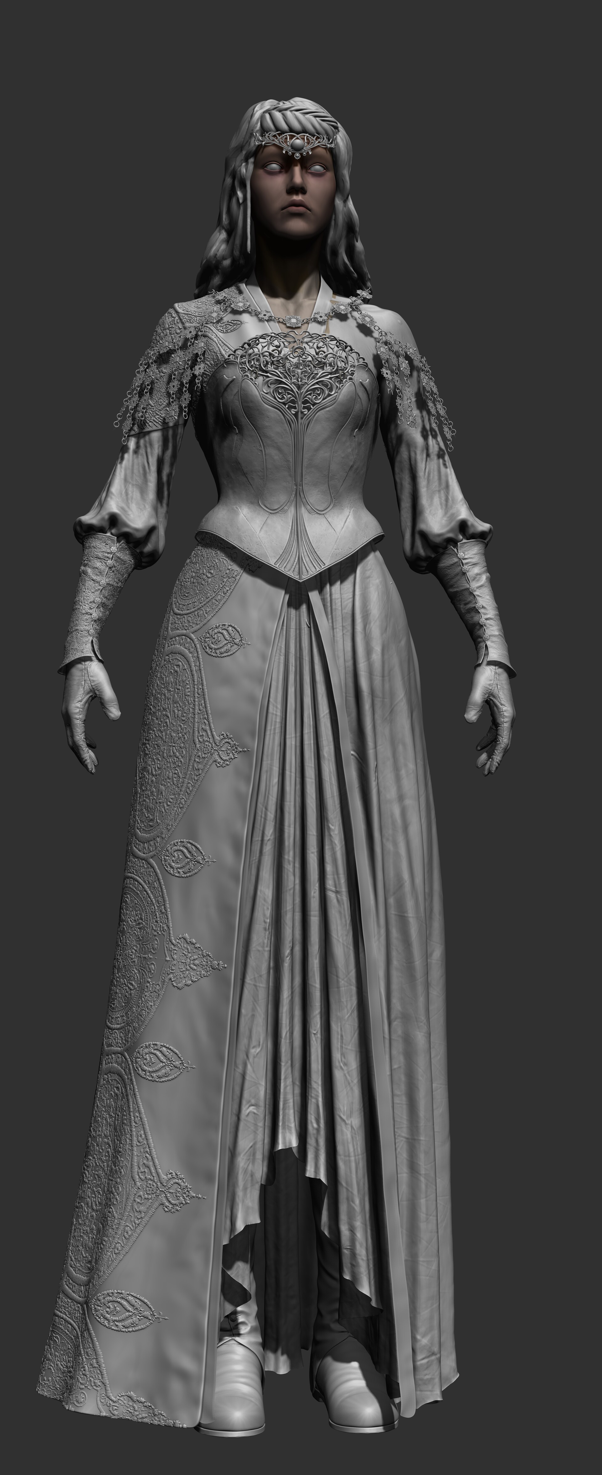 ArtStation - WIP of a character named Shira from well kown game Dark Souls