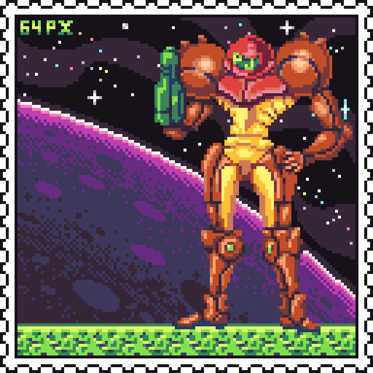ArtStation - Metroid Stamp
