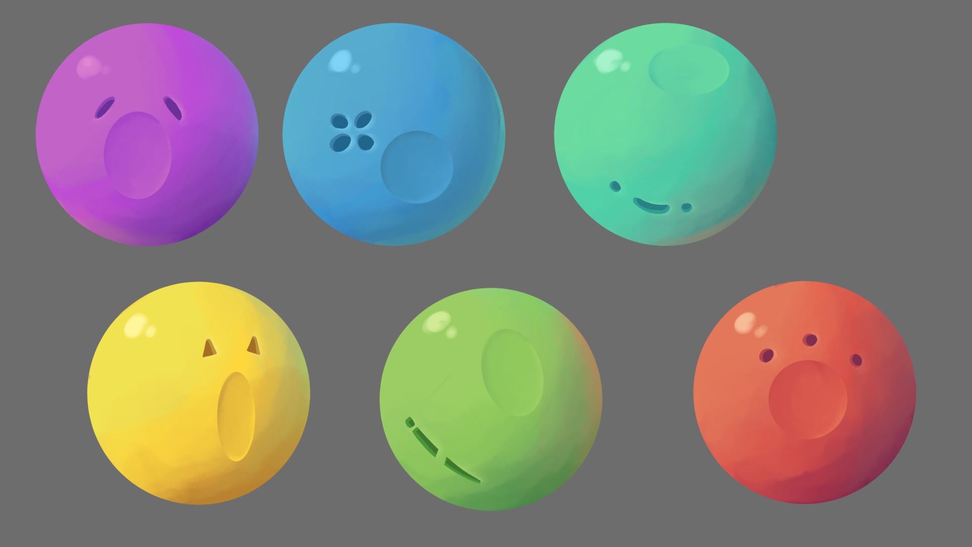 ArtStation - Sphere colors studies