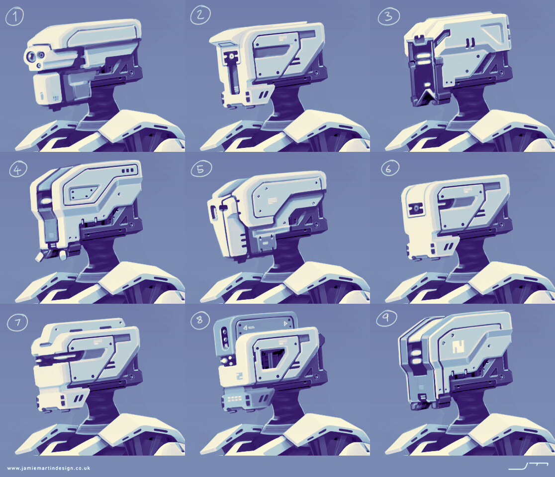 Jamie Martin - GDK Robot (upgrades) - concept art