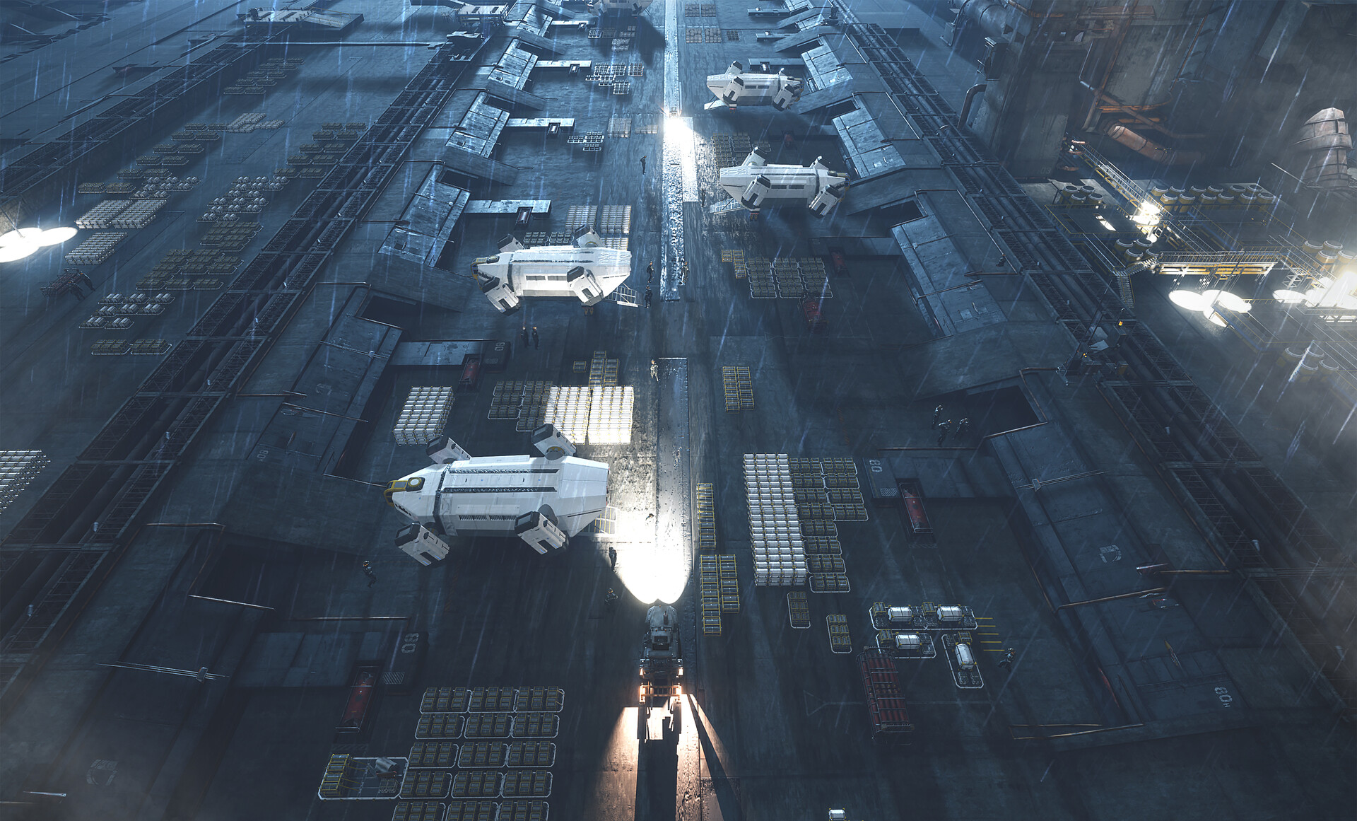 ArtStation - Sci-fi Spaceport #KB3Dchallenge
