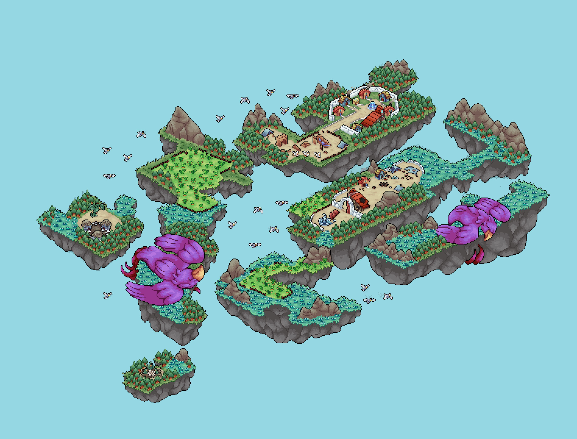 ArtStation - Isometric Pixel Art Map