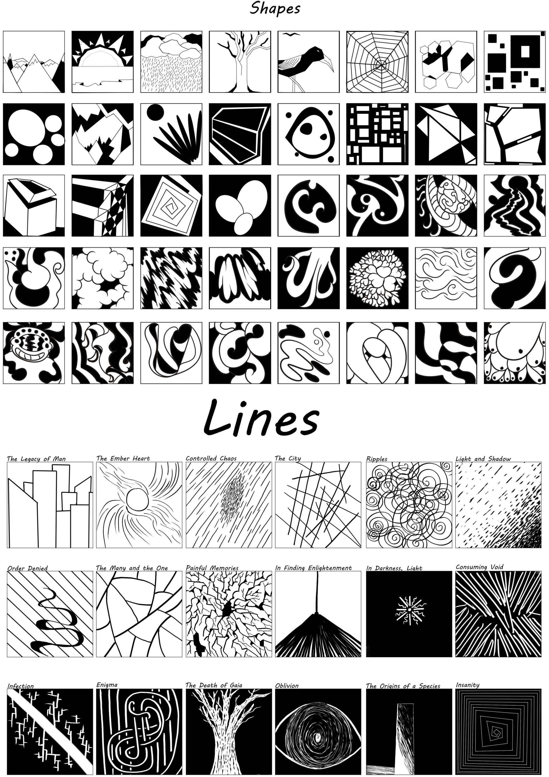 ArtStation - Study of the Principles of Art: Shapes and Lines